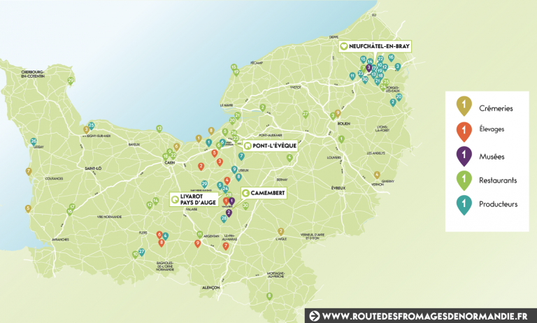 LA ROUTE DES QUATRE FROMAGES AOP DE NORMANDIE • Fromages AOP de Normandie